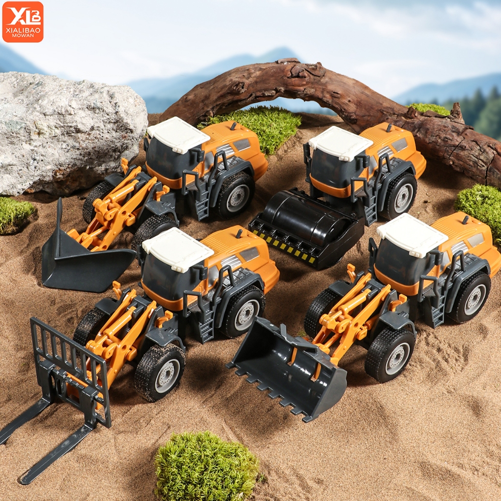 ABS Plastic Inertia Car City Engineering Bulldozer Roller Vehicle Model ...