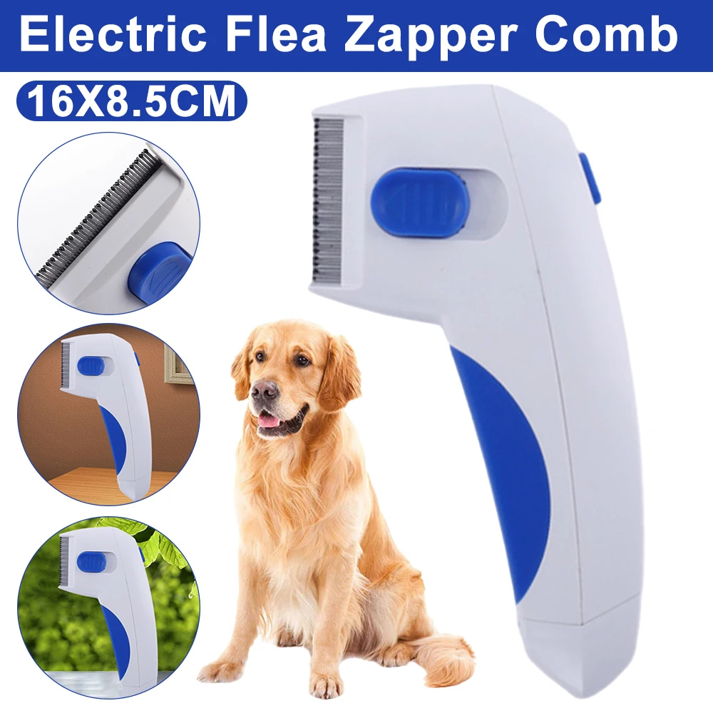 Electric Flea Zapper Comb Anti Lice Comb Tools Practical Pet Puppy Dogs ...