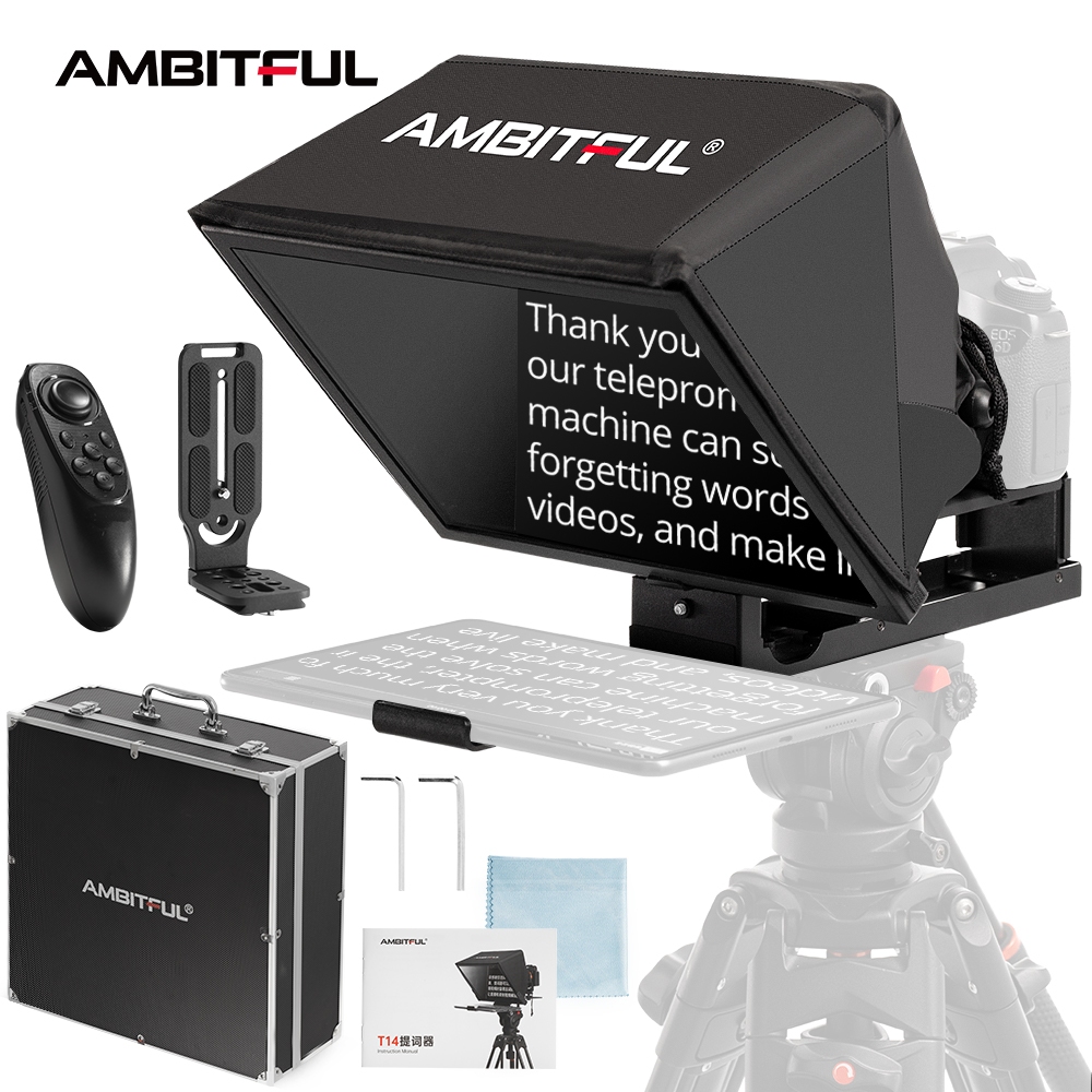 Ambitful T14 PRO Big Screen Prompter Professional Interview Foldable ...