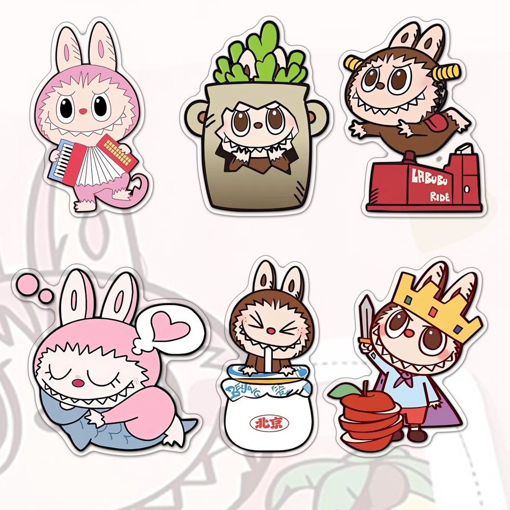 Acrylic Brooch Labubu Cartoon Cute Q Version Student Bag Ornaments Pin ...