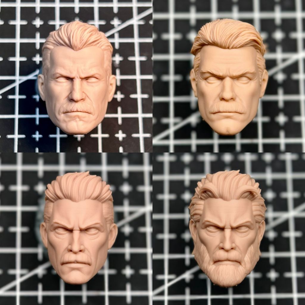 Unpainted 1/12 Scale Omni-Man Nolan Grayson Head Carved Model Fit For 6 inches SHF MEZCO ...
