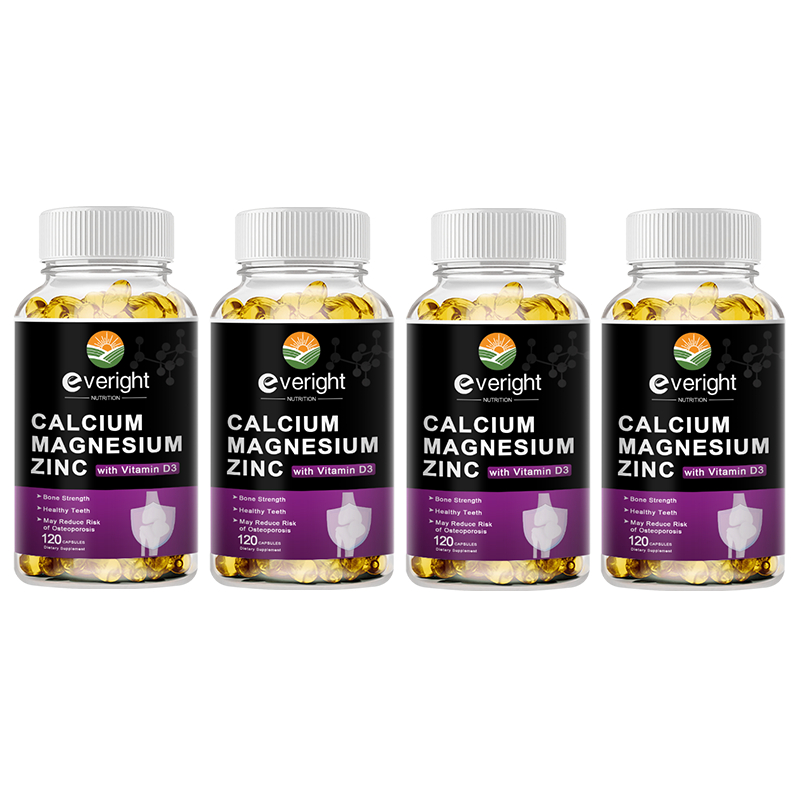 Calcium Magnesium Zinc Capsules Vitamin D3 for Muscle Bone Joint ...