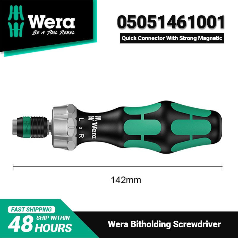 Wera 05051461001 816 RA Bitholding Ratchet Screwdriver 1/4" Head 204g ...