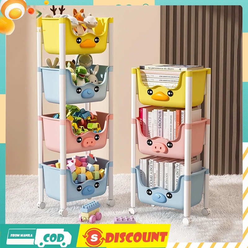 3/4 layers Toy organizer Storage rack Kids Toy rack organizer layer ...