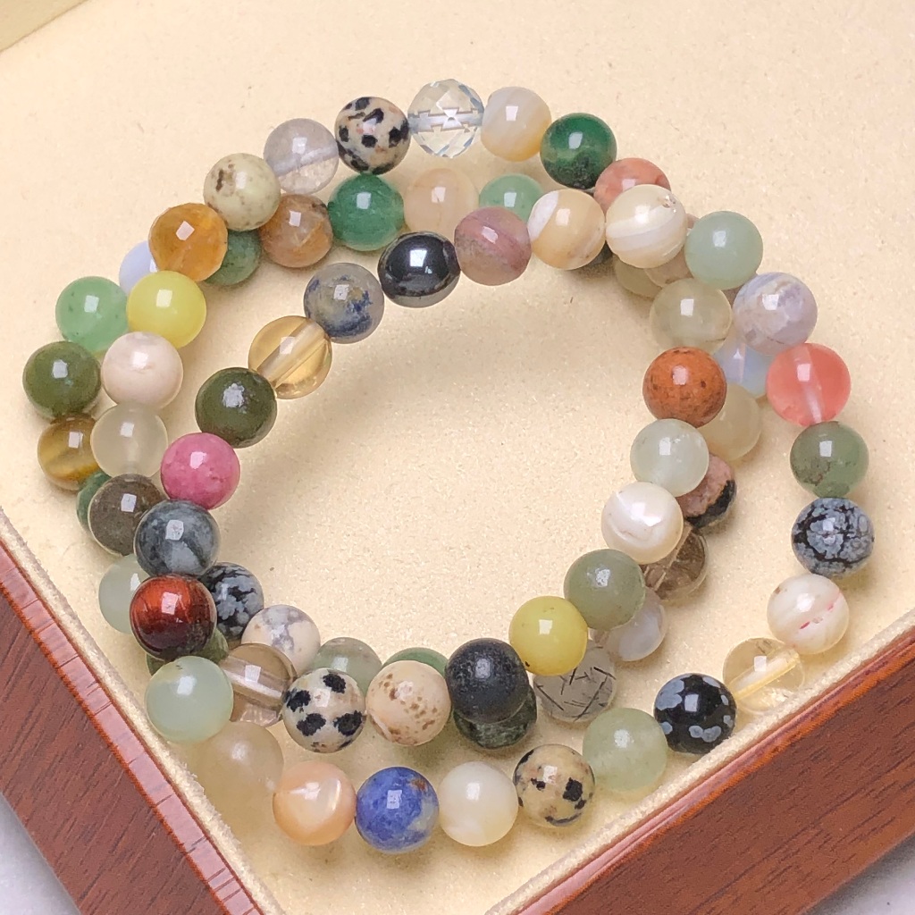 Natural Duobao Bracelet 7mm- Colorful Treasures on the Wrist | Shopee ...