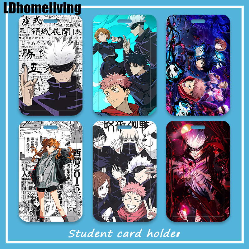 anime Jujutsu Kaisen card holder Gojo sliding cover design student ...