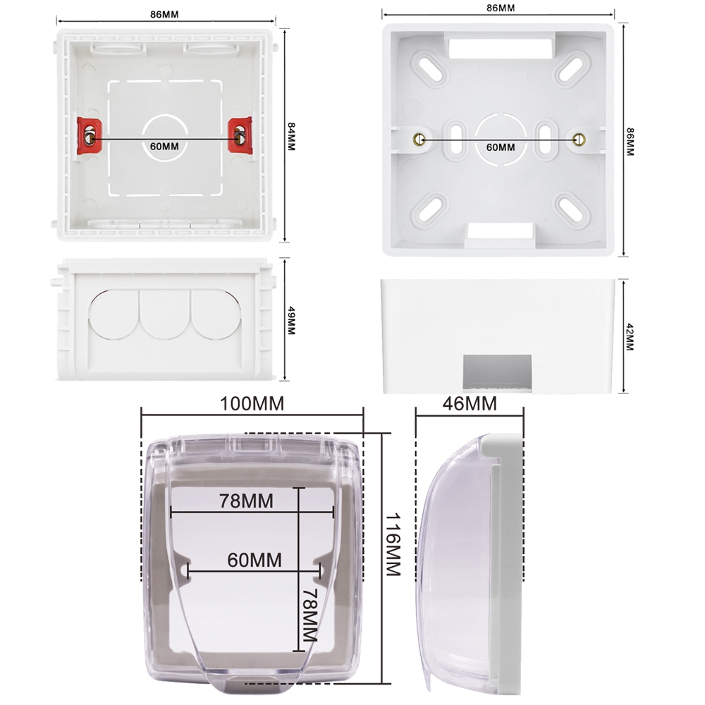 VISWE junction box utility box for electrical electric box socket box ...
