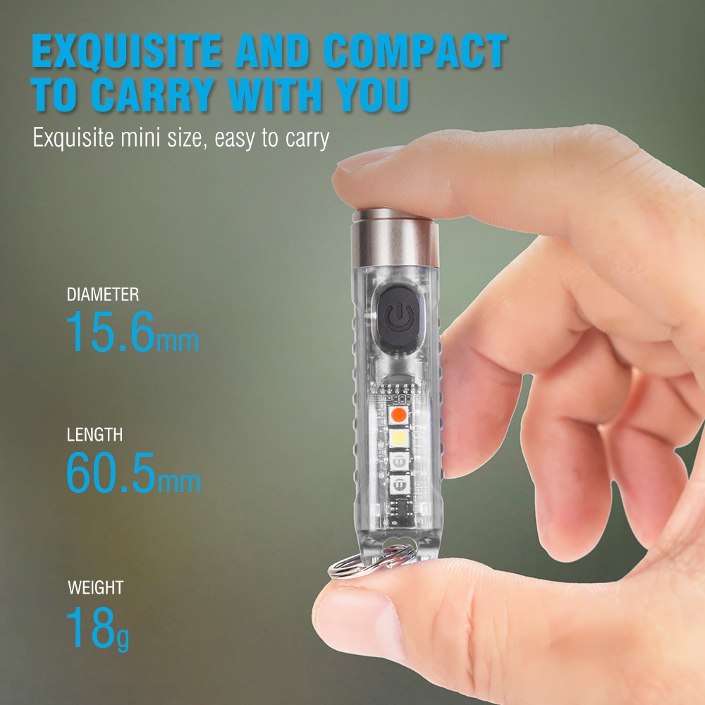 Boruit S11 Multi-function Flashlight with UV Light Type-C Rechargeable ...