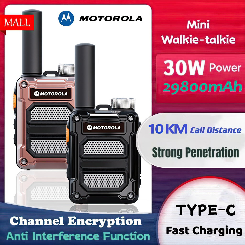 【Free headset】Motorola MT918 Two Way Radio Walkie Talkie Long Range ...