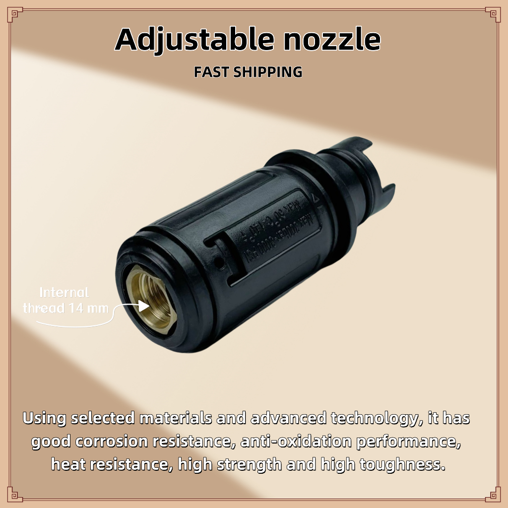 Adjustable High Pressure Washer Cleaner Flat Spray Column Nozzle ...