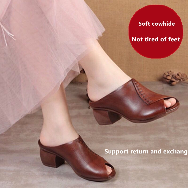 YVAU Korean Sandals With Heels White 1 2 Inch Sandals For Women Heels ...