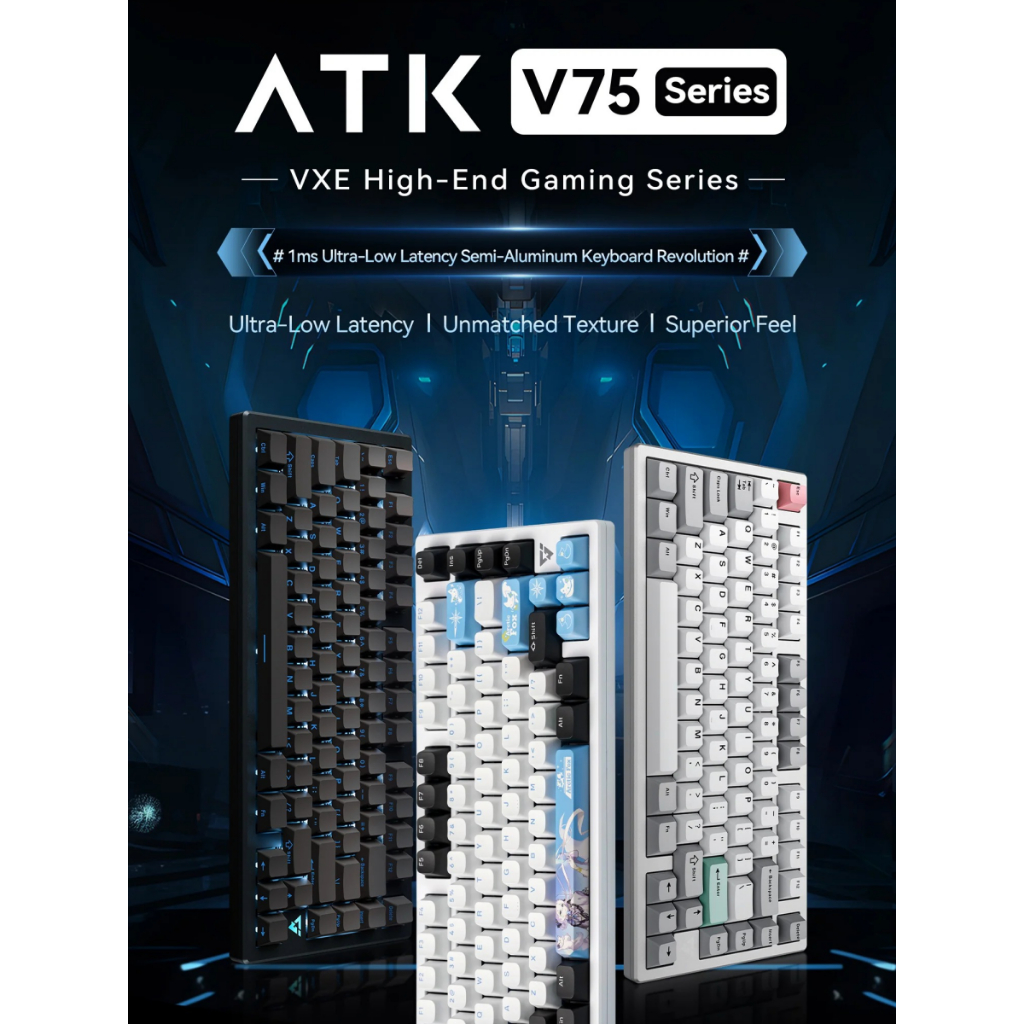 ATK VXE V75X/K High-End Gaming Keyboard Tri-mode Customized Semi ...