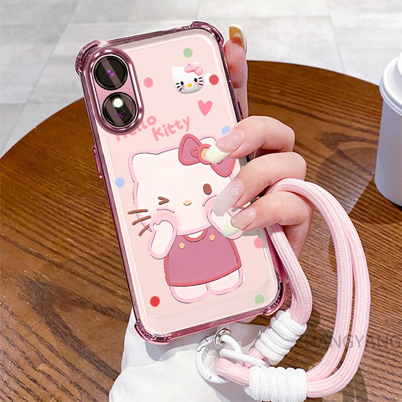 Case For Oppo A18 A38 A17 A17k Four Corner Anti Drop Electroplated Tpu