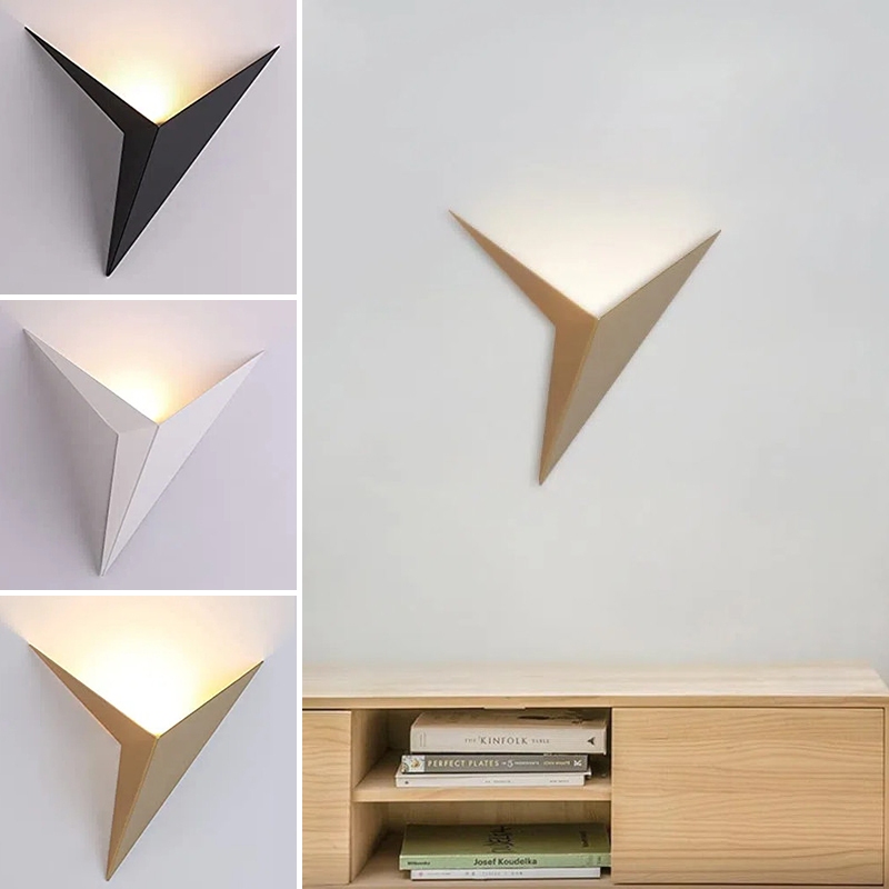 Modern Special-shaped Triangle Wall Sconce,Creativity iron Wall Mounted ...
