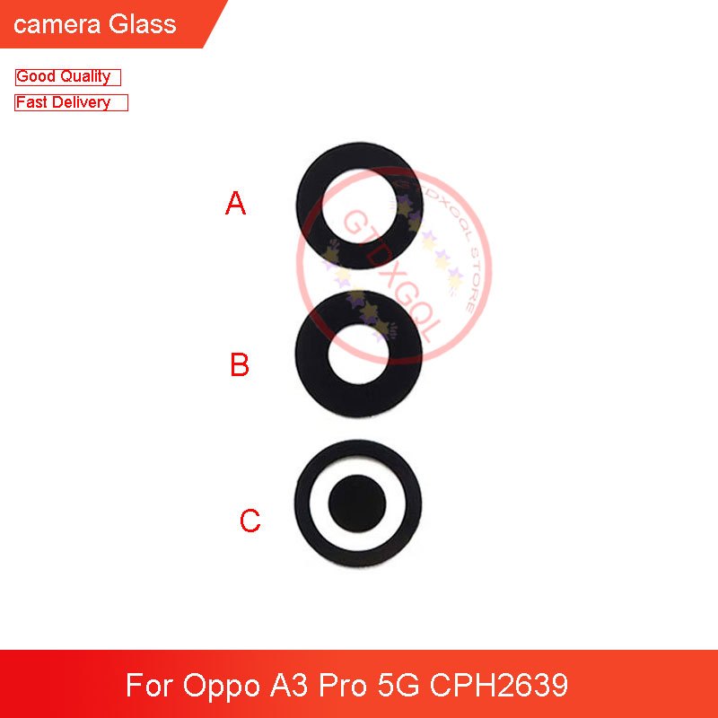 2Pcs New For Oppo A3 Pro 5G CPH2639 Rear Back Camera glass Lens With ...