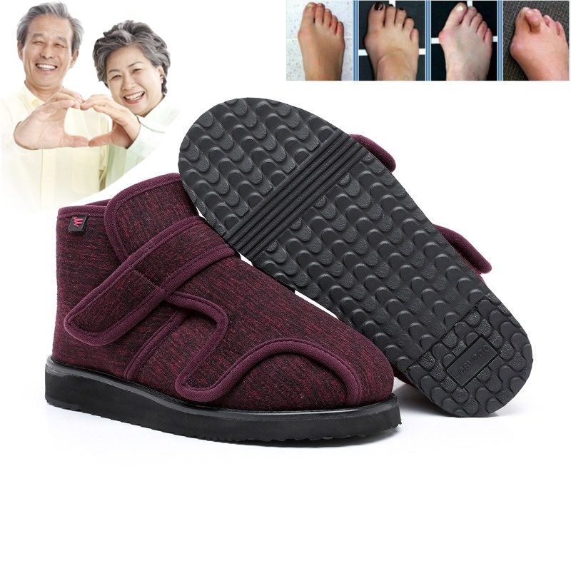 Warm middle-aged and elderly adjustable diabetic foot shoes thumb ...