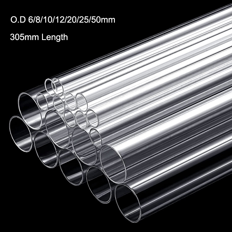 OD 6-25mm Transparent Acrylic Pipe Polycarbonate Rigid Round Tubing ...
