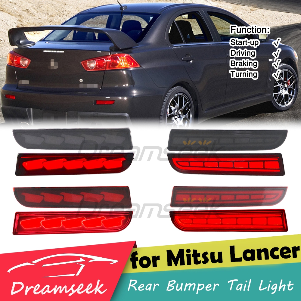 LED Rear Bumper Tail Light For Mitsubishi Lancer 2008-2017 Evolution X ...