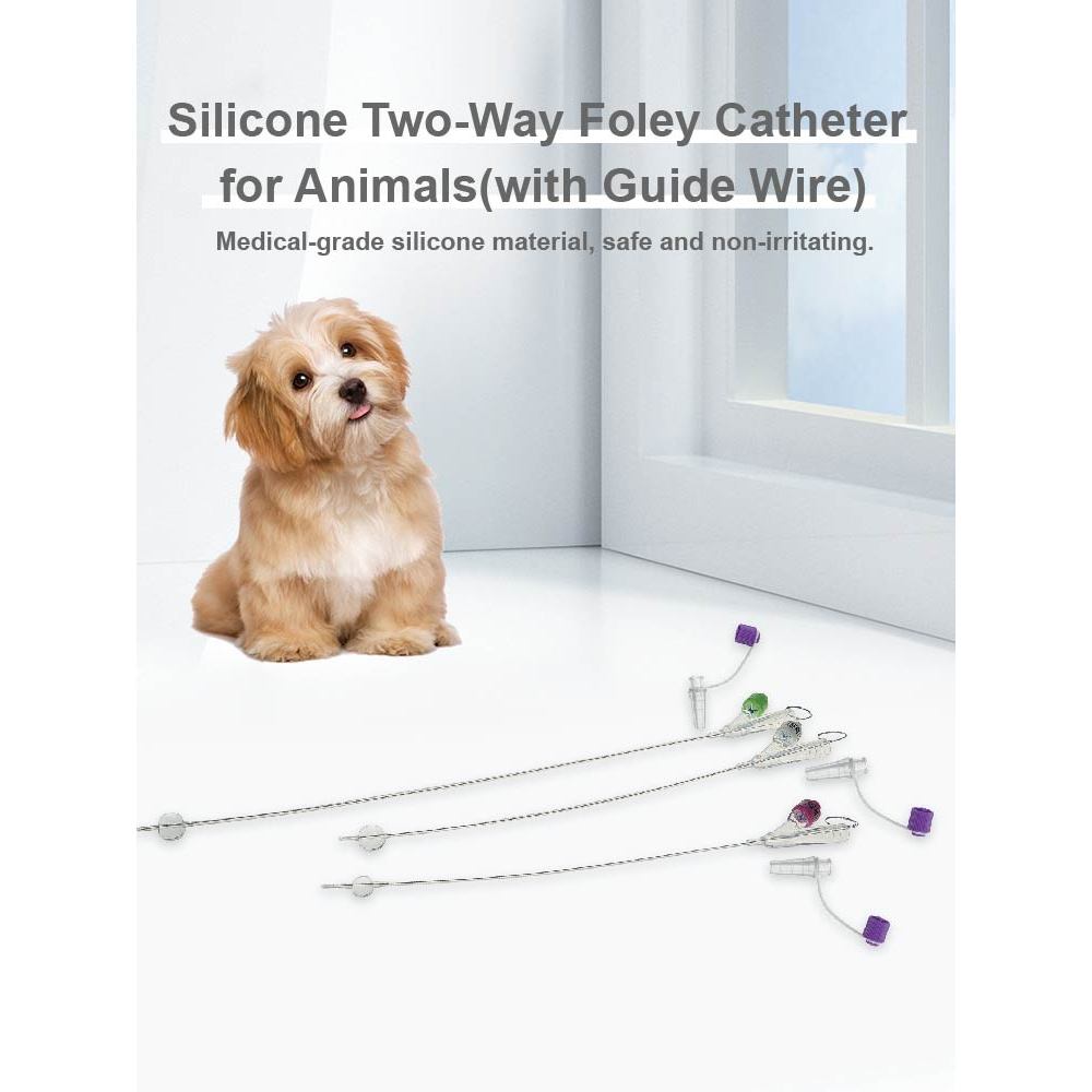 Tierarzt 3.5/4.5/5Fr Silicone Two-Way Foley Catheter with Balloon for ...