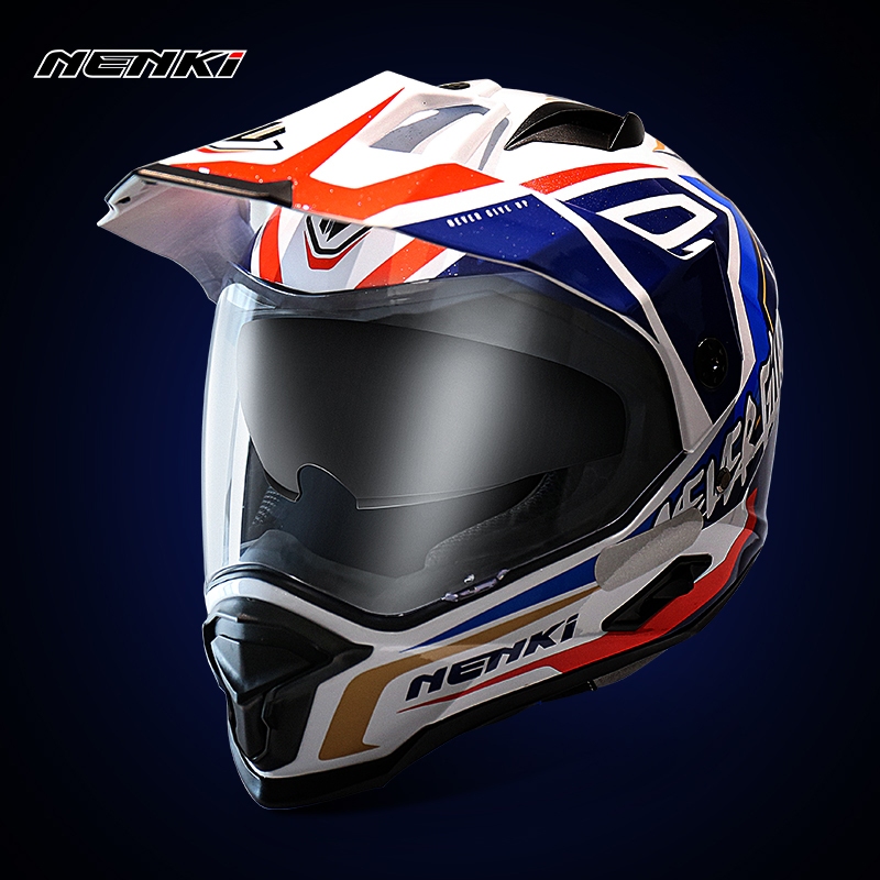 NENKI HELMET THUNDER NK-313 FULL FACE MOTOCROSS OFF ROAD FIBERGLASS ...