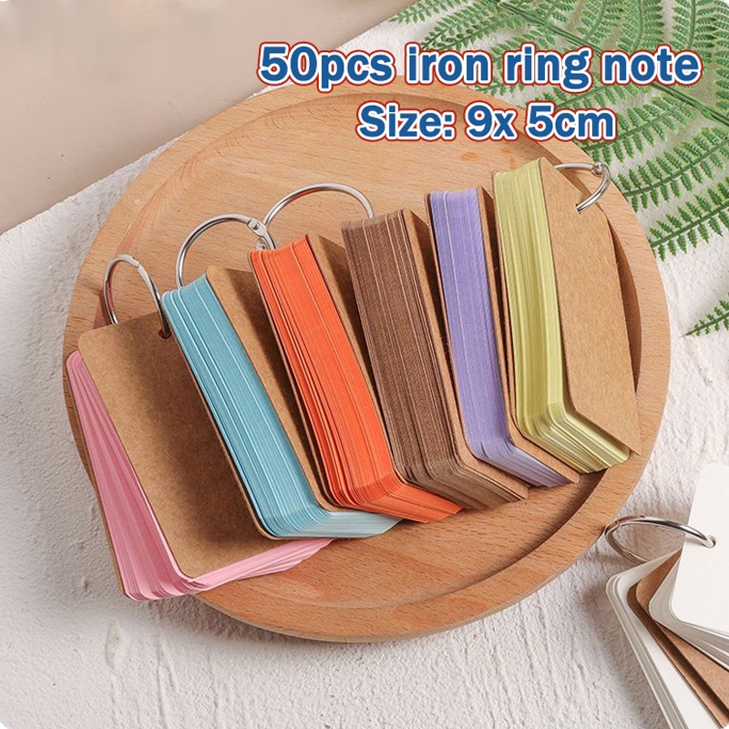 Kraft Paper Buckle Ring Easy Flip Memo Pad Minimalist Mini Blank Paper ...
