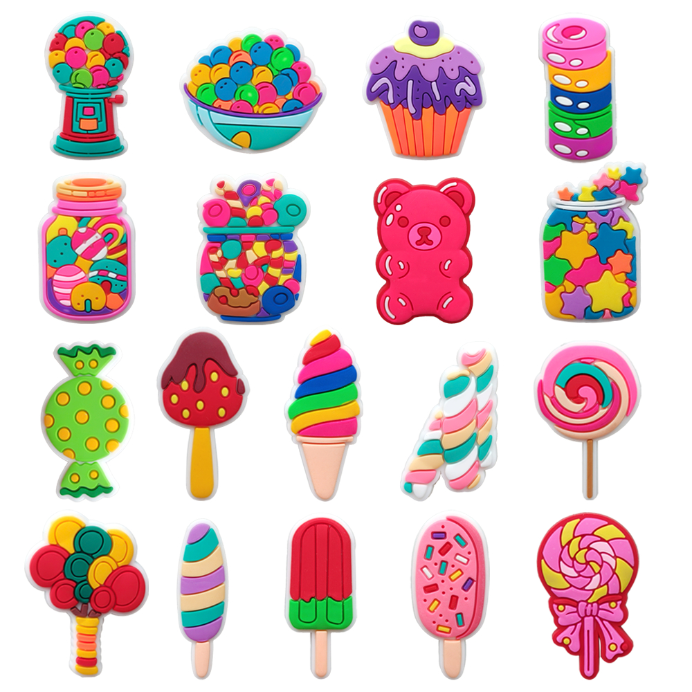 Colorful candy Shoe Charms DIY Accessories For PVC Decorations Fit to ...