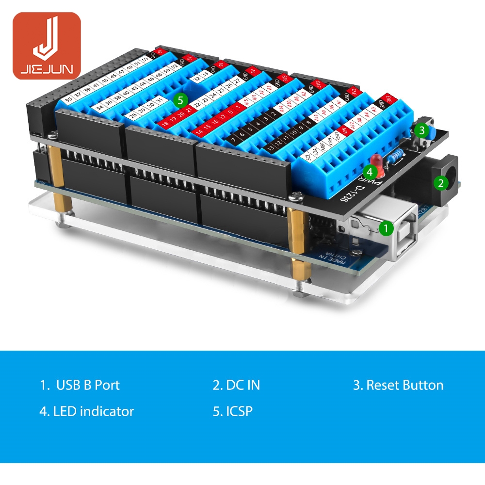 Arduino R3 MEGA 2560 GPIO Patch Board Expansion Module (excluding ...