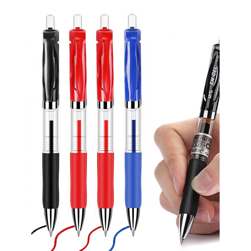 Retractable Gel Pen 0.5mm Neutral pen 3 Colors Press The Ballpoint Pen ...