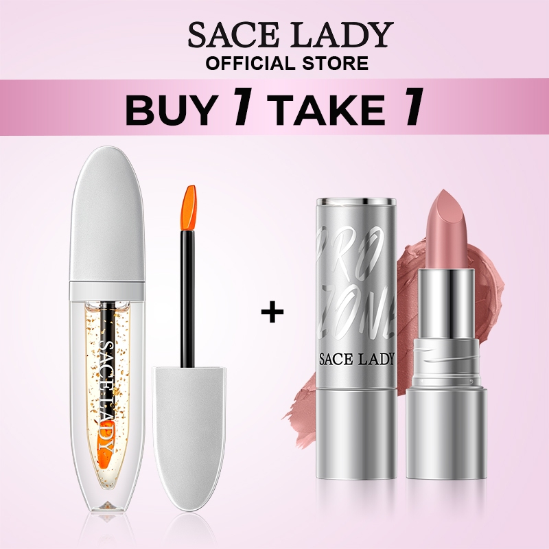 SACE LADY Matte Lipstick Waterproof Non-stick Cup Lip+ Color Changing ...