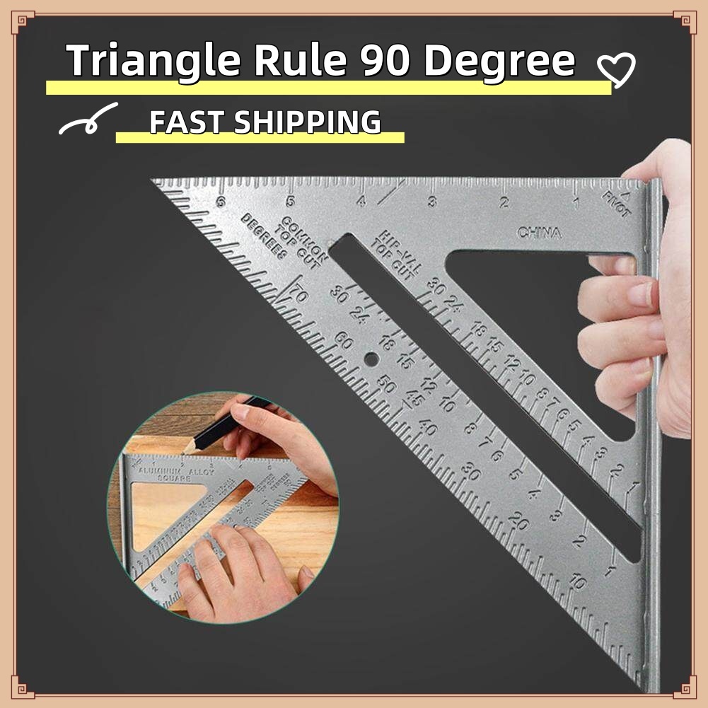 Triangle Rule 90 Degree Thickening Angle Rule Aluminum Alloy Carpenter ...