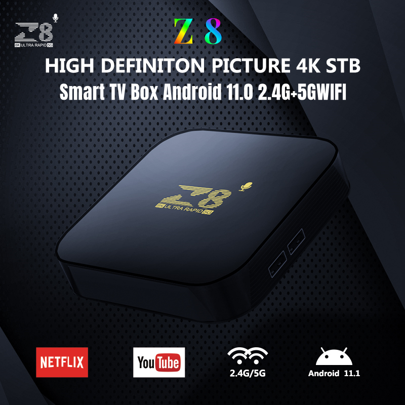 Z8 Smart TV Box Android 10 Allwinner H313 Quad Core 2GB 16GB 2.4G 5G WiFi 4K Media Player ...