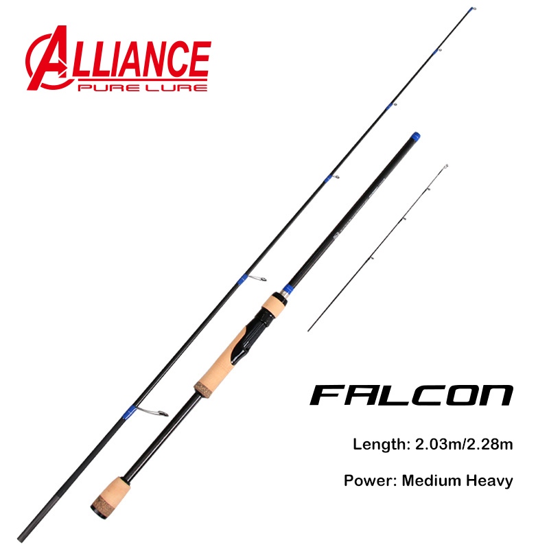 FALCON 2.03m 2.28m Long Casting Inshore Fishing Rod FUJI MH Power Fast ...