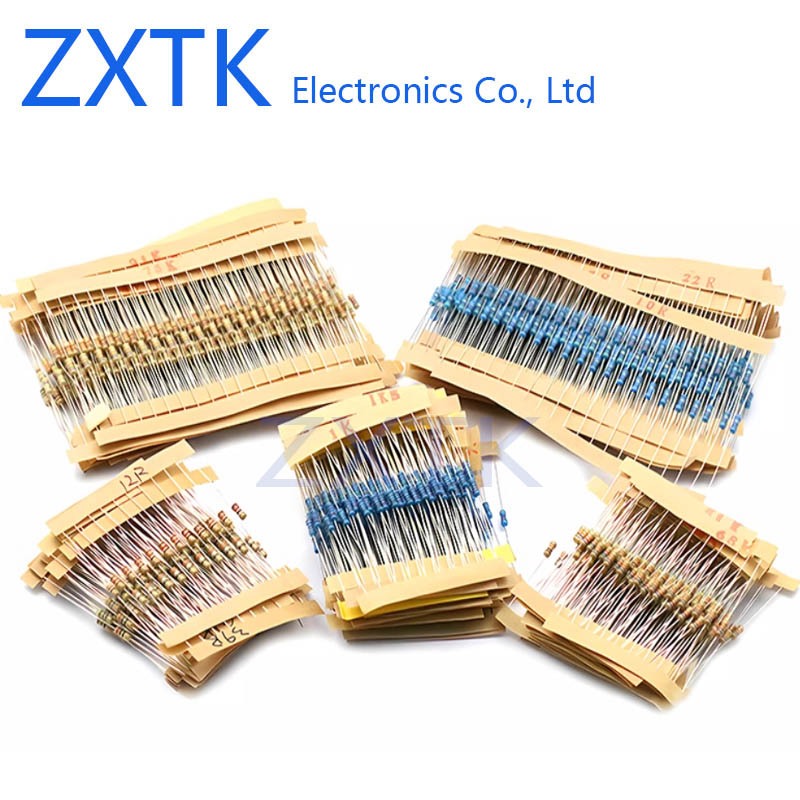 Commonly used 1/4W metal film resistor packs 1% 1/4W carbon film ...