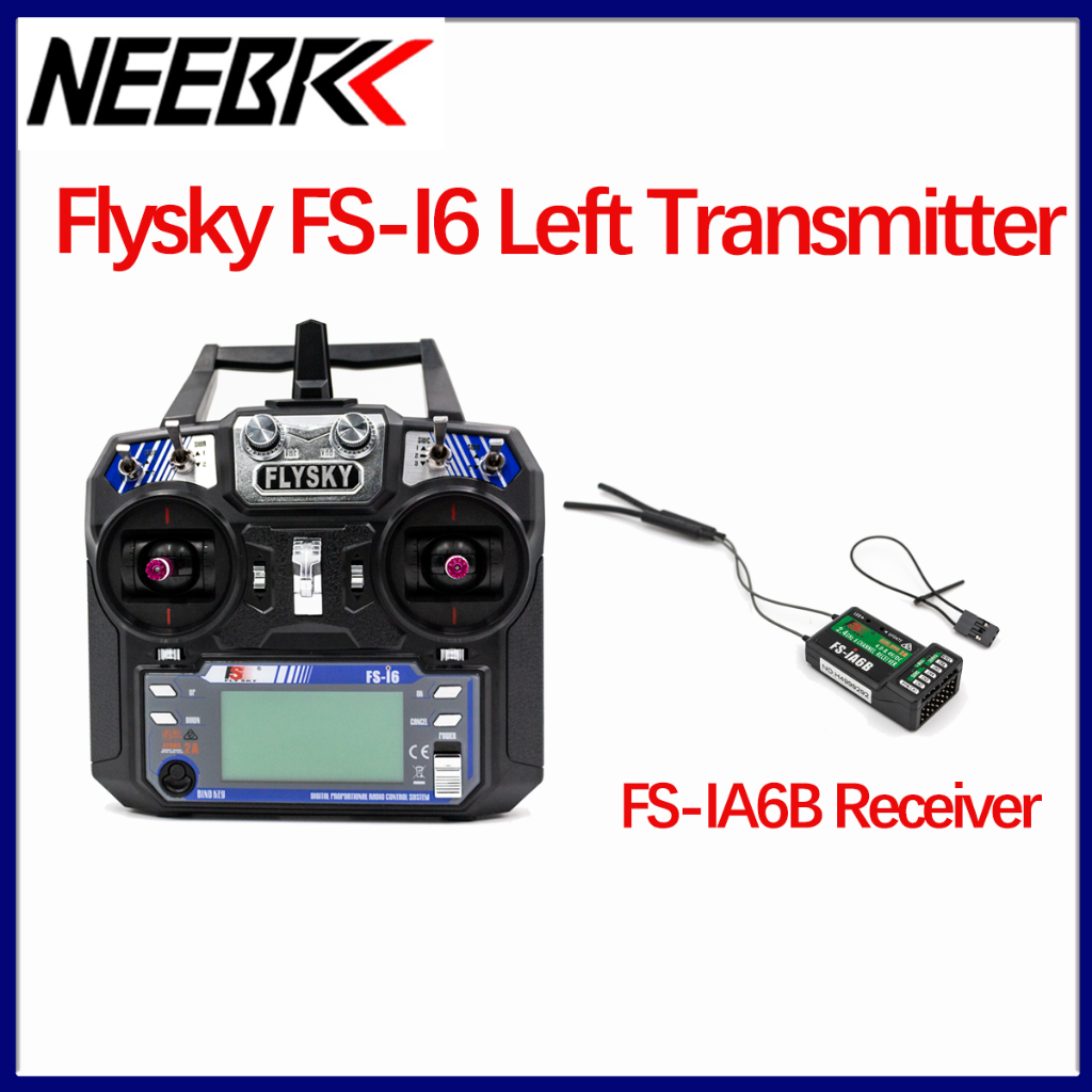 NEEBRC Flysky FS-i6 FS i6 2.4G 6CH AFHDS RC Transmitter With Left Hand ...