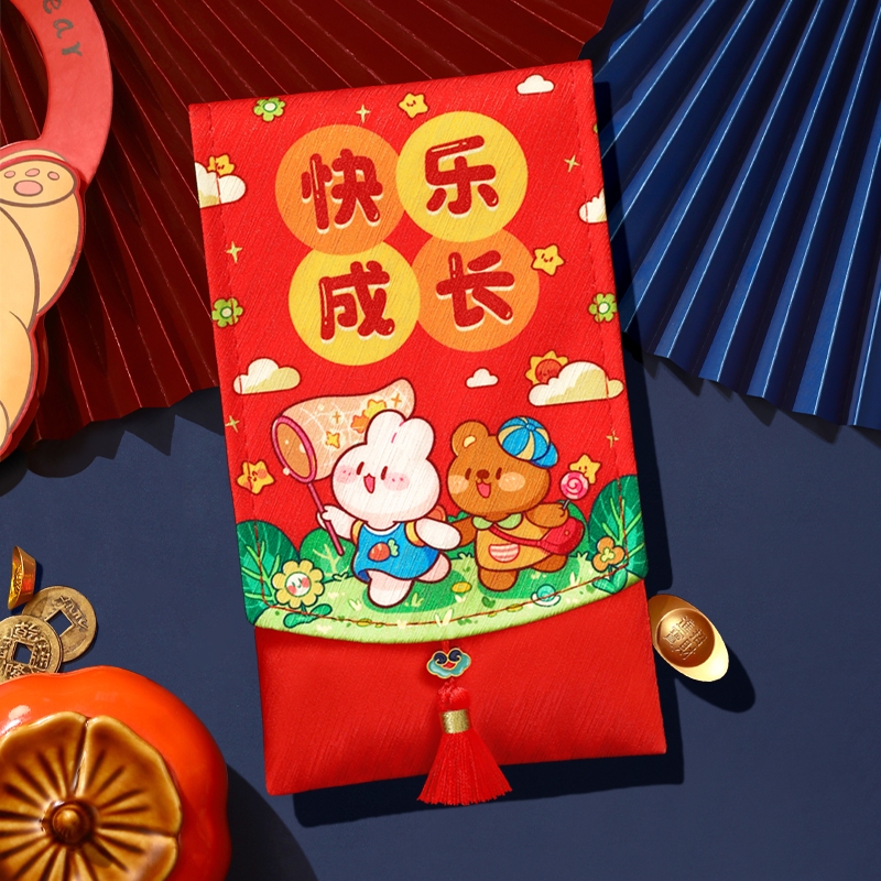 2025 Snake Year Angpao - Chic Cloth Red Envelopes for CNY Symbolize ...