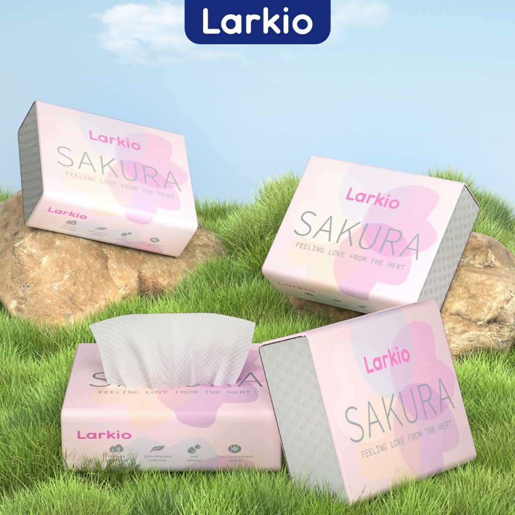 Organic facial tissue plant natural color 4 layers 10 packs comfortable ...