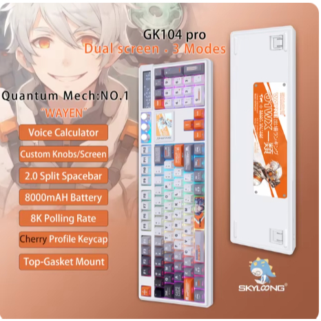 Skyloong Sky Dragon GK104 Pro 3 Mode Full Size Wireless Mechanical ...