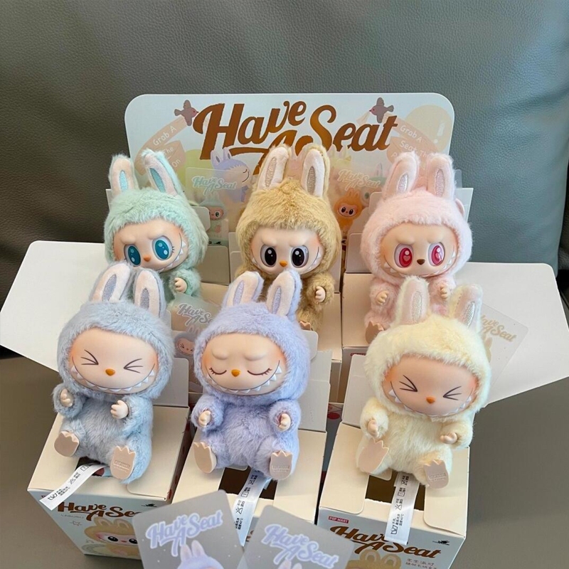 Labubu heart-warming macaron 2nd generation sitting party enamel face ...