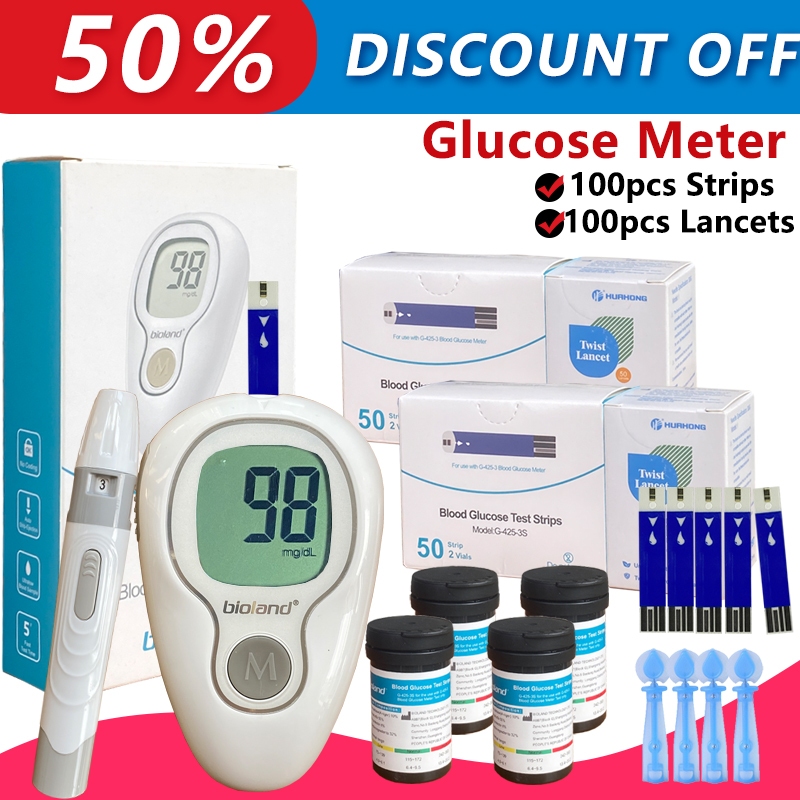 Blood Sugar Test Kit Monitoring Set,with 25-100PCS Blood Glucose Test ...