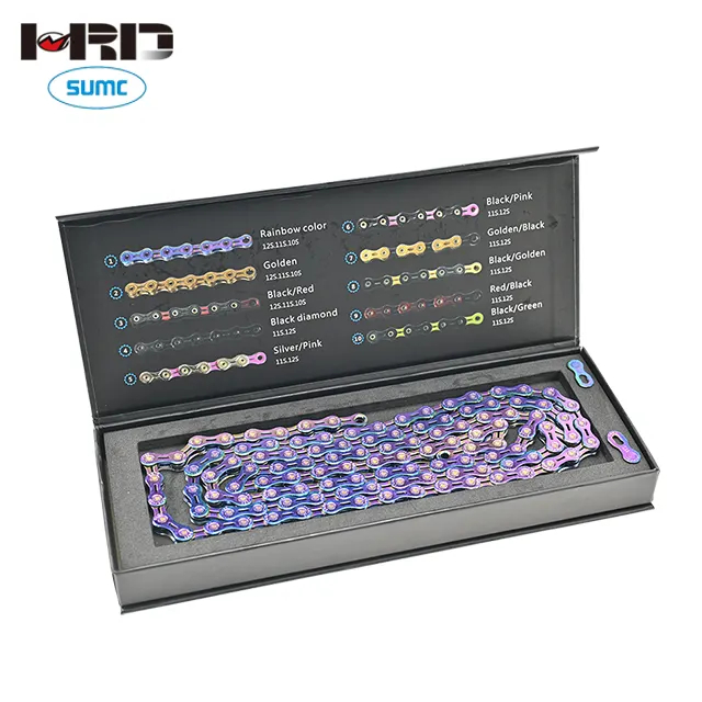 SUMC Rainbow Bicycle Accessories SX11EL Chain 116L 11 Speed Half Hollow ...