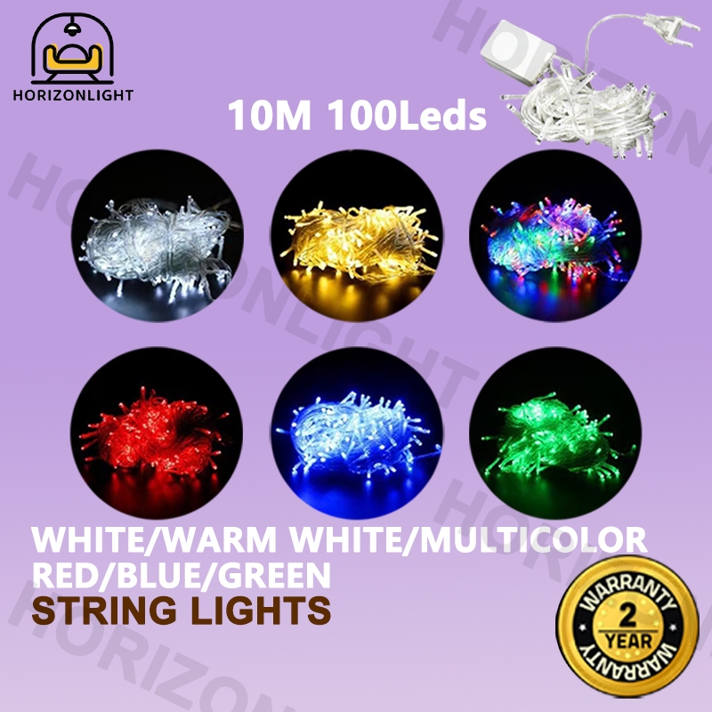 LED Strip Light 10M 100L Transparent Wire Christmas Light With End ...
