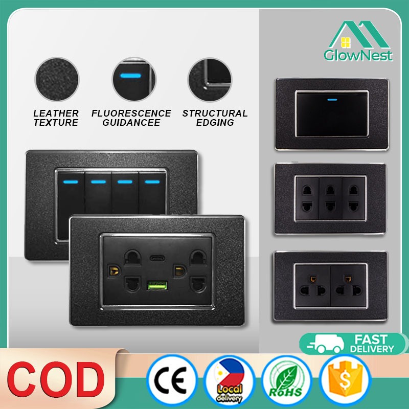 GN Wall Switch and Socket for Light 1way 2way Switch Universal Multiple ...