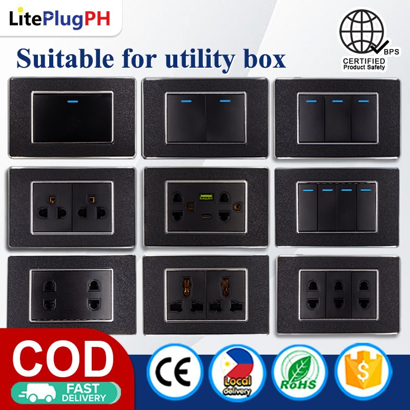 LP Wall Switch Socket Universal Socket Outlet with Type-C Wall Switch 1 ...