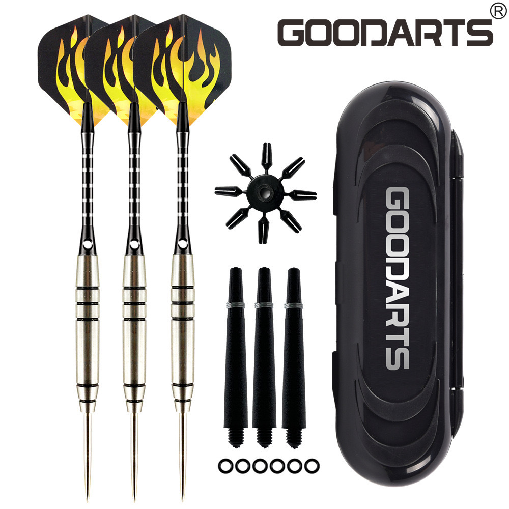 GOODARTS 3 pieces 26 grams Steel Tip Dart Set 90% Tungsten Professional ...