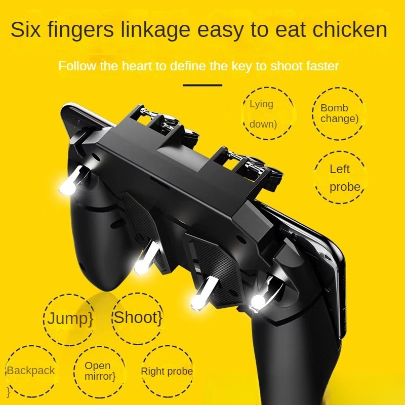 Mobile Game Handle AK66 Chicken-Eating Handy Tool Six-Finger Linkage ...