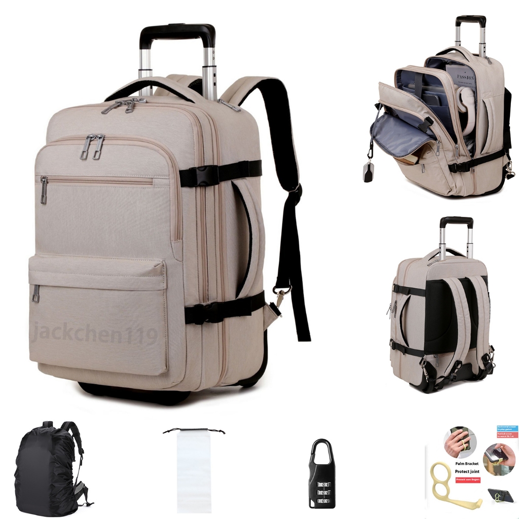Business Trolley Backpack [Free Rain Cover+Umbrella Bag+Padlock ...
