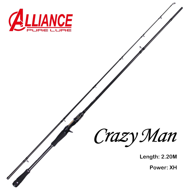 CRAZY MAN XH Fishing Rods 10-45 Lure Weight Powerful Pike Snakehead Rod ...
