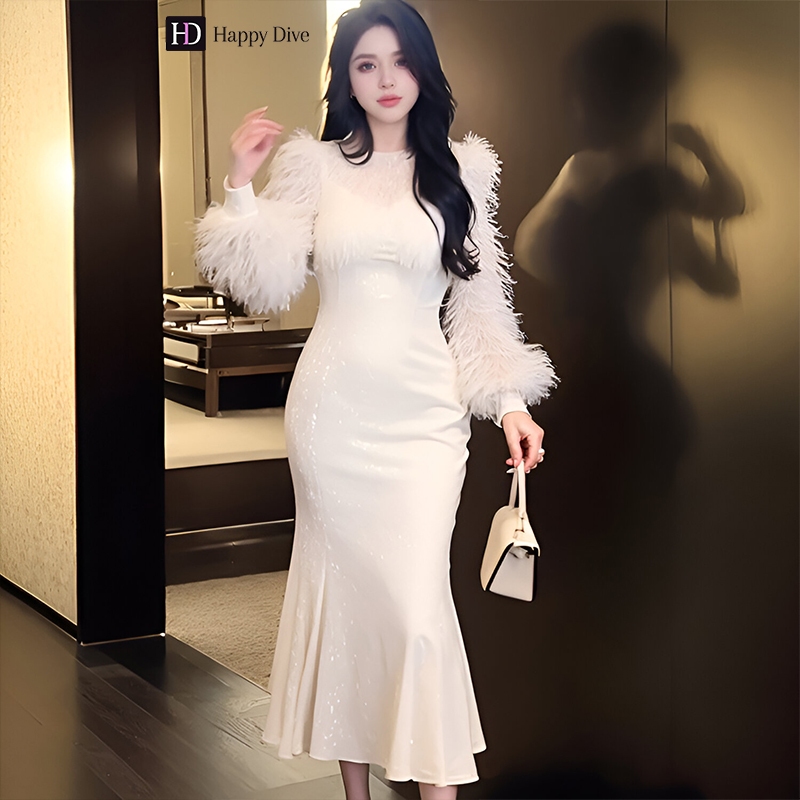 Happy Diva Women's Dresses Apricot Dresses Velvet Dresses Formal Party ...