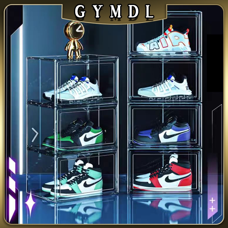 Acrylic Shoe Box Stackable TransparentShoe Rack organizer Magnetic ...