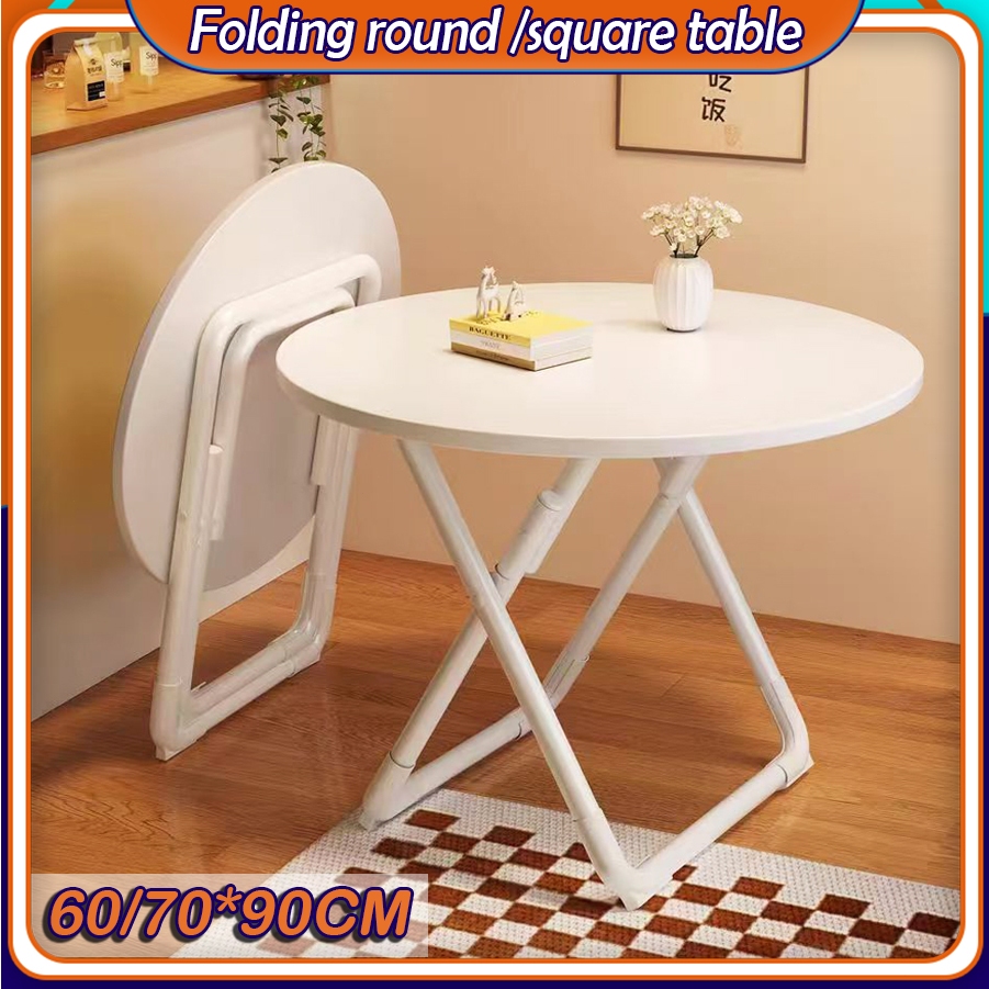 Folding Table 60/70/80cm Foldable Dining Table Restaurant Home Office ...